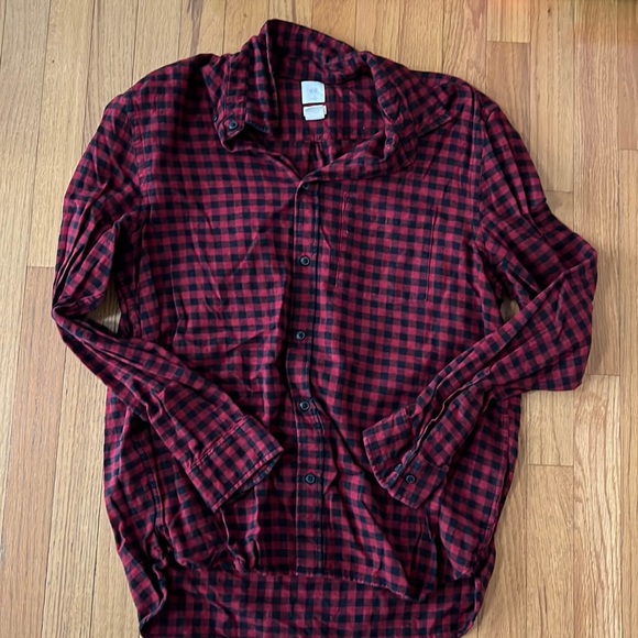 H&M | Shirts | Hm Mens Red And Black Buffalo Check Flannel | Poshmark